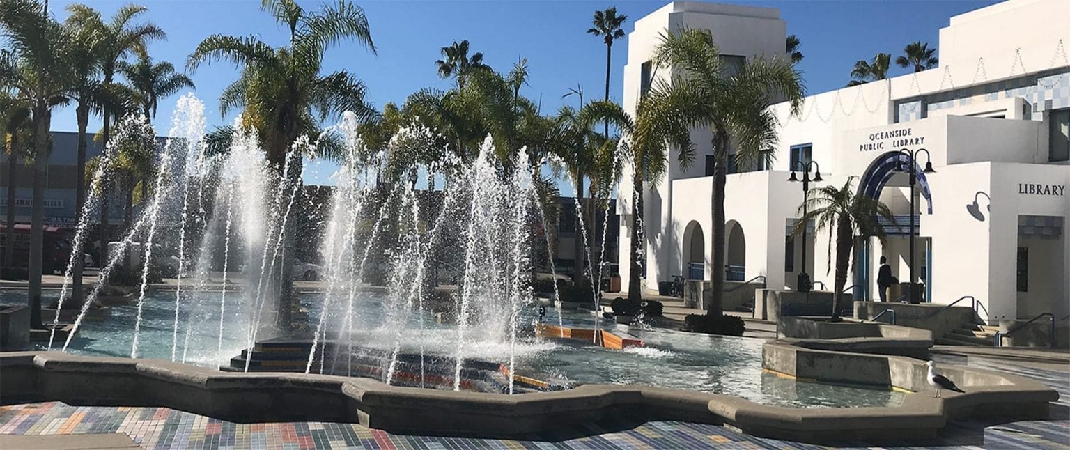 Oceanside Civic Center water feature renovation - California Waters