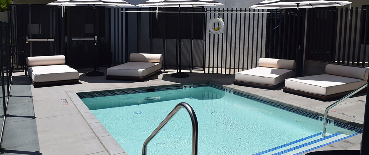 Commercial podium pool and deck construction in Los Angeles, CA